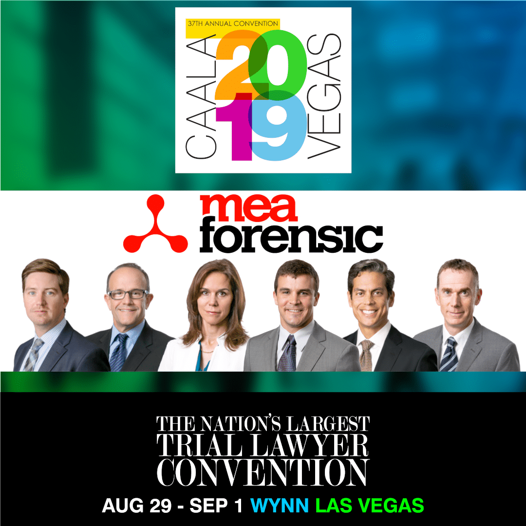 MEA engineers are at CAALA Vegas 2019 - MEA Forensic
