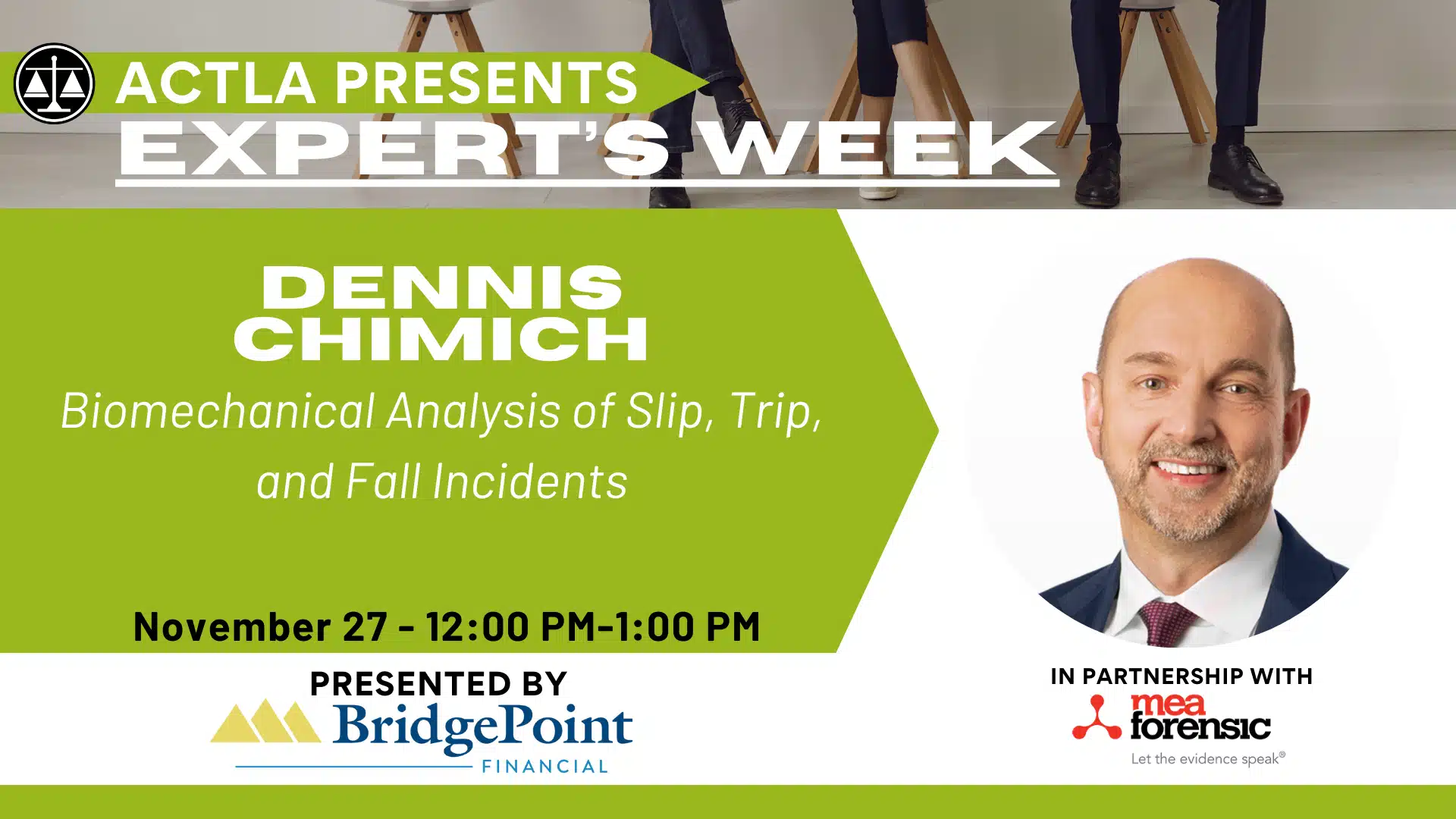 Dennis Chimich presents during ACTLA's Expert's Week - MEA Forensic